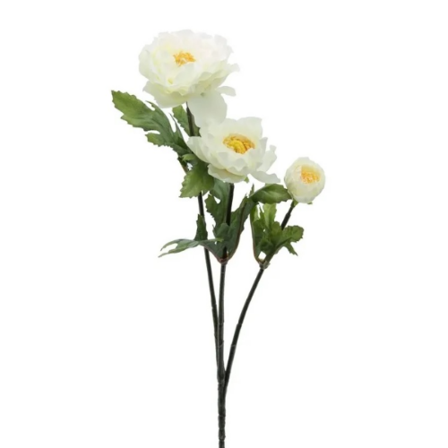 Veštački cvet ljutić 58cm, krem