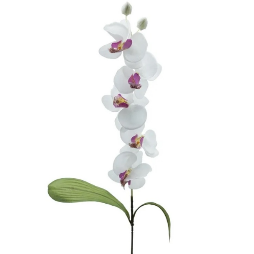 Veštački cvet orhideja 74cm, bela