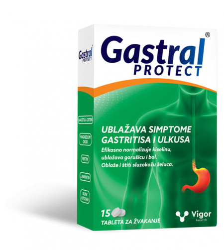 GASTRAL PROTECT 15 TABLETA ZA ŽVAKANJE