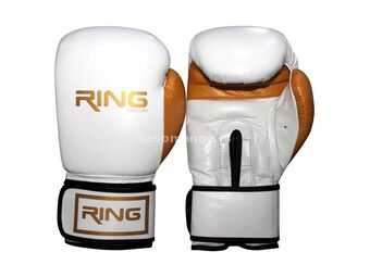 RING rukavice za boks 10 OZ kozne - RS 3211-10 white