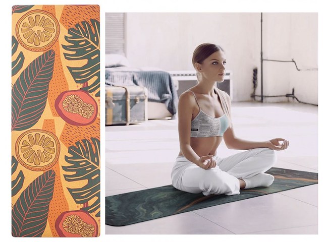 Profesionalana kolor prostirka za jogu od plute Yoga Ma