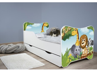 Dečiji krevet 160x80 cm happy kitty+fioka AFRICA ( 7459 )