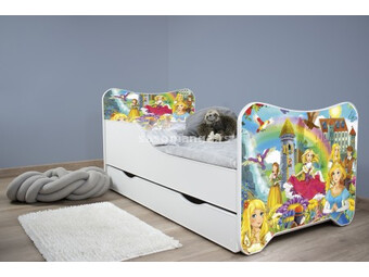 Dečiji krevet 160x80 HAPPY KITTY + fioka - PRINCESSES ( 7509 )
