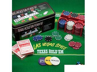 Poker Set- TEXAS HOLD EM- 200 poker čipova- NOVO