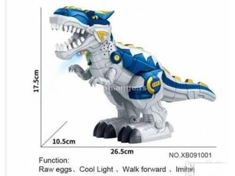 Robot plavi muzicki dinosaur koji lezi jaja