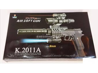 Dečiji pištolj sa laserom airsoft gun K. 2011A