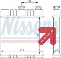 Izmenjivac toplote, grejanje unutrasnjeg prostora NISSENS 72660 - Opel Astra G 1.4