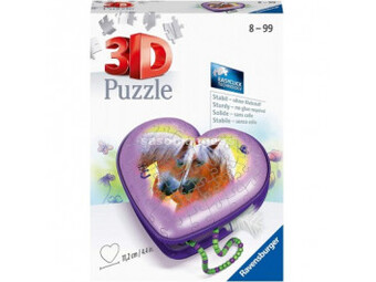 Ravensburger 3D puzzle (slagalice) - Kutija u obliku srca sa konjima RA11171