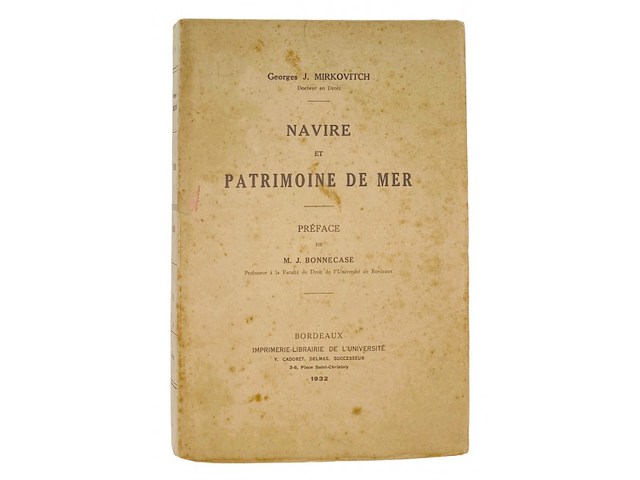 Georges J. Mirkovitch - Navire et patrimoine de mer