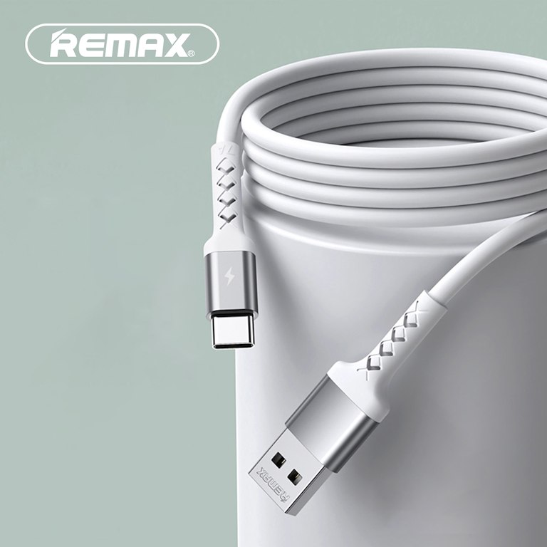 USB Data Cable REMAX RC-C008 KAYLA 2.4A FAST CHARGE ALU Type-C beli 1m