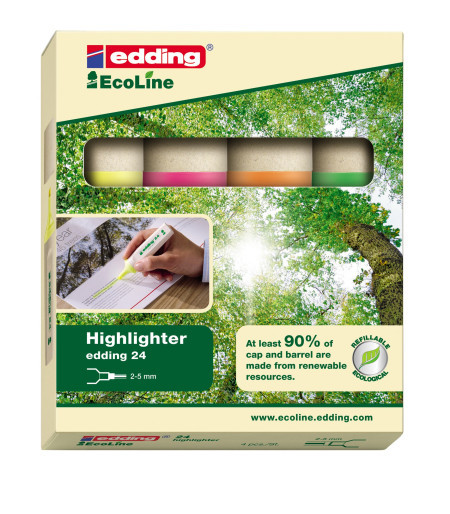 Edding signiri E-24 EcoLine 2-5mm, set 1/4 sortirano ( 08SG24Q )