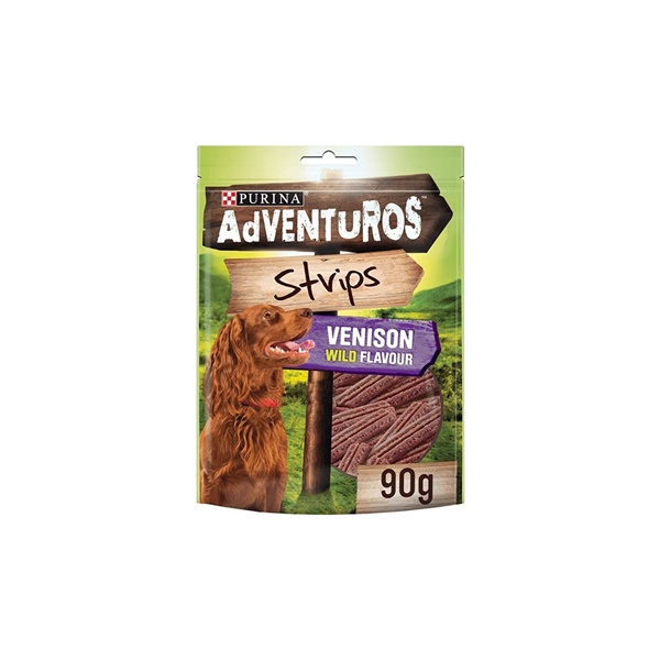 ADVENTUROS Poslastica za pse trakice Strips s mesom jelena 90g