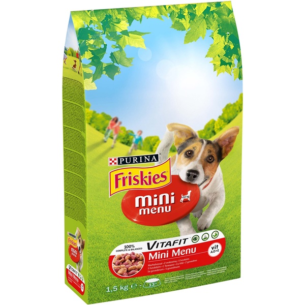 FRISKIES Briketi za pse Adult Mini Menu Govedina i Povrće 1,5kg