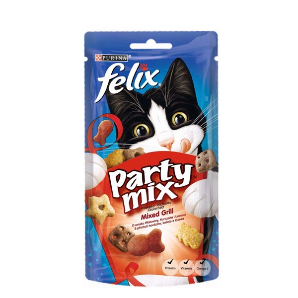 FELIX Party Mix, poslastica za mačke Mixed Grill, 60g