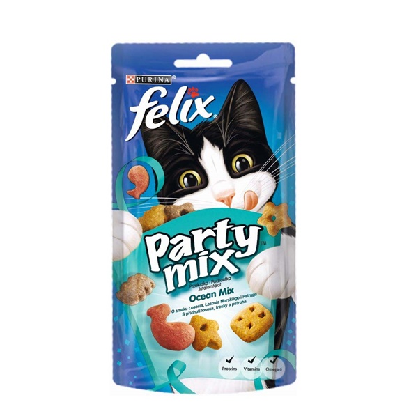 FELIX Party Mix, poslastica za mačke Ocean Mix, 60g