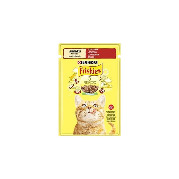 FRISKIES Kesica za mačke Adult Govedina u sosu 85g