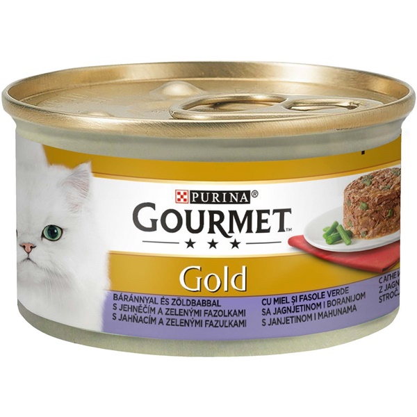 GOURMET Gold Konzerva za mačke Jagnjetina i Boranija Savoury Cake 85g