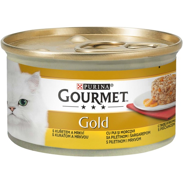 GOURMET Gold Konzerva za mačke Piletina i Šargarepa Savoury Cake 85g