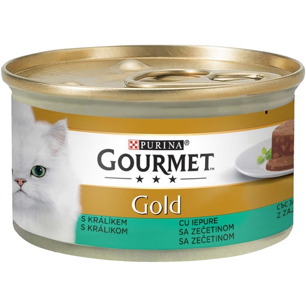 GOURMET Gold Konzerva za mačke Zečetina pate 85g