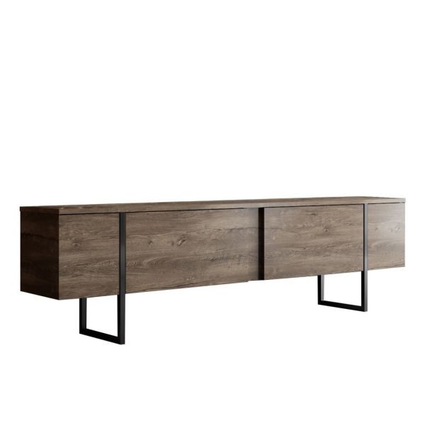 HANAH HOME TV polica Luxe Walnut Black