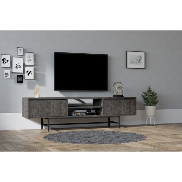 HANAH HOME TV polica Tauber Anthracite