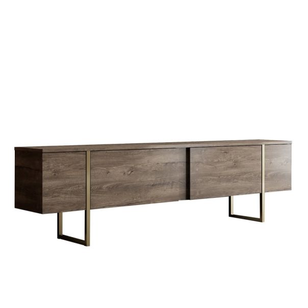 HANAH HOME TV polica Luxe Walnut Gold