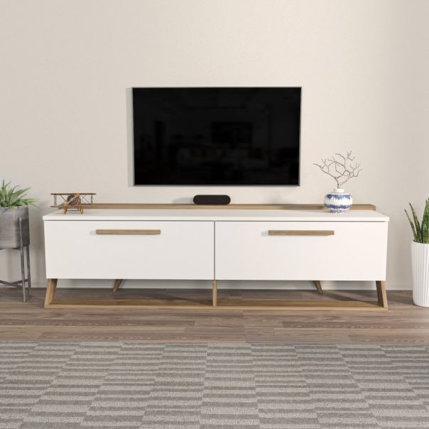 HANAH HOME TV polica Astrid White Walnut