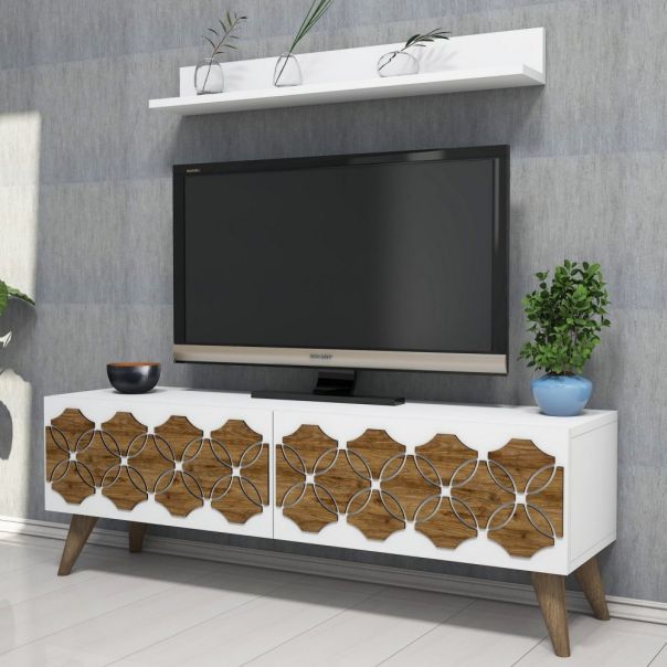 HANAH HOME TV polica Nisan White