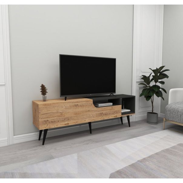 HANAH HOME TV polica Alba Atlantic Pine Anthracite