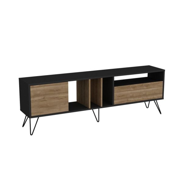 HANAH HOME TV polica Mistico 180 Walnut Black