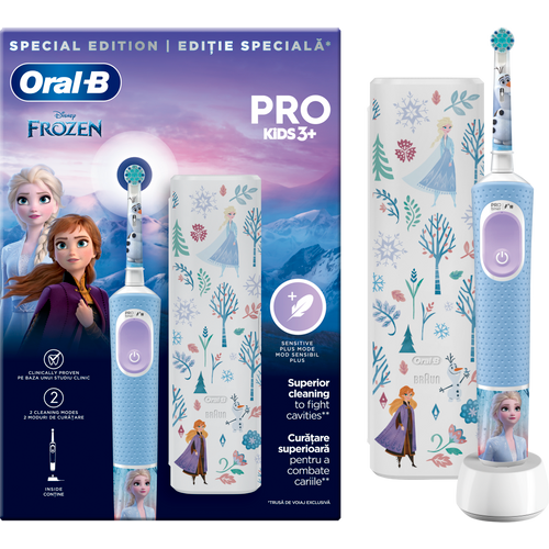 Oral-B Kids Frozen, Električna četkica sa putnom kutijom za decu 3+