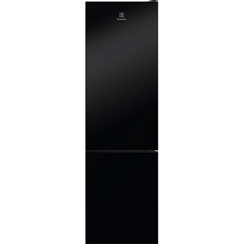 Electrolux LNT7ME36K2 Frižider sa zamrzivačem dole, NoFrost, Visina 201 cm, Crno staklo