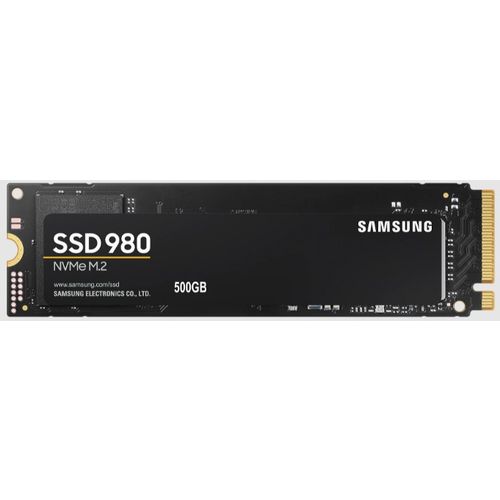 Samsung MZ-V8V500BW M.2 NVMe 500GB SSD 980, V-NAND, Read up to 3100 MB/s, Write up to 2600 MB/s (single sided), 2280