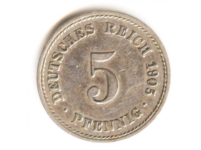 Nemacka 5 pfennig 1907 A