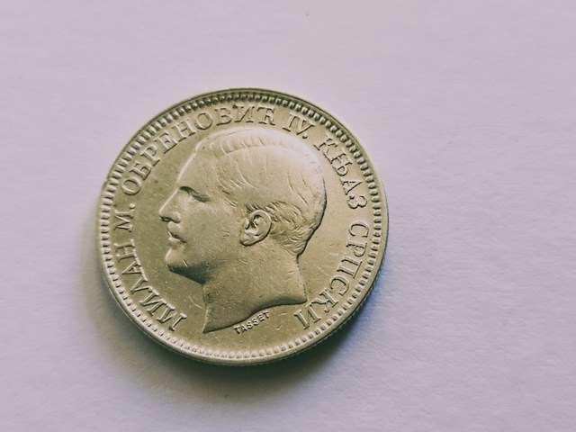 2 dinara 1879 - srebro