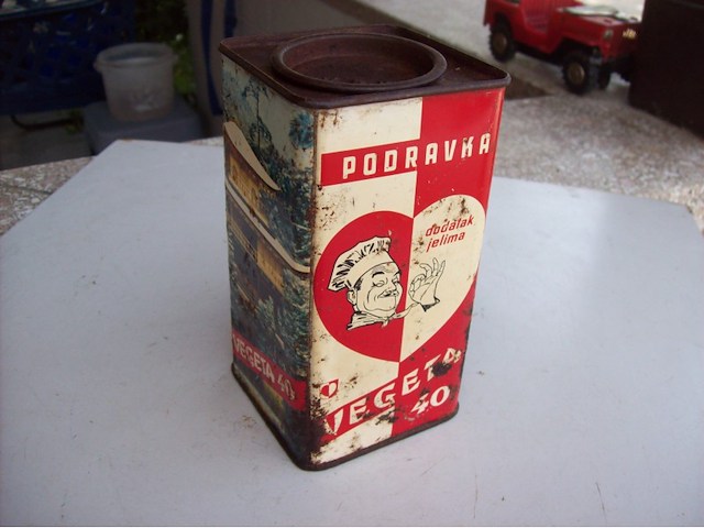 Podravka stara limena kutija VEGETA 40 iz 1970 godine