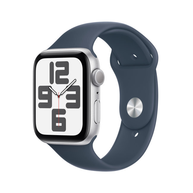 Apple Watch SE (2nd gen) 2023 GPS mree3se/a 44mm Silver Alu Case w Storm Blue Sport Band - M/LID: EK000562008