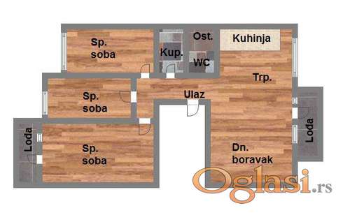 Četvorosoban - 97m2 - Veternik!