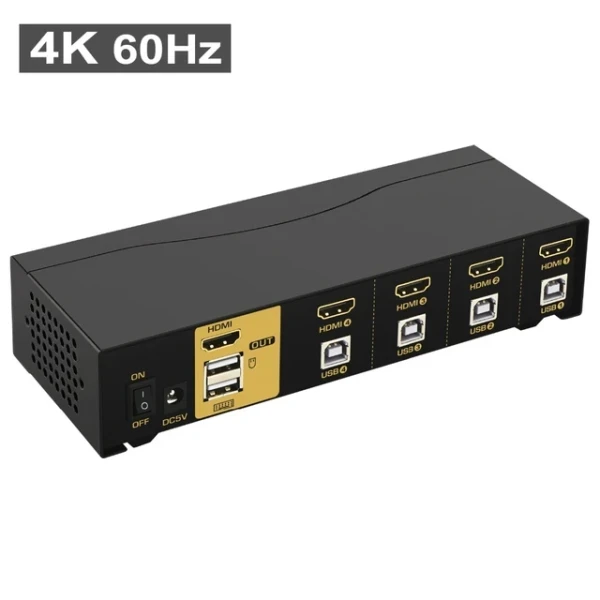 HDMI KVM USB svič CKL-94H2 4 ports HDMI 2.0 Compliant up to 4K HDTV, svič mode: push button hotkey