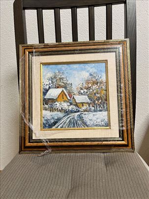 Umetnička slika sa zimskim motivima