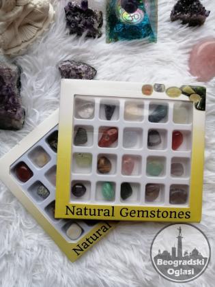 Set 20 Tumblovanih Kristala i Minerala - Za One Koji Vole Hobije i Lepu Estetiku - Ovaj Set je Savršen Izbor.