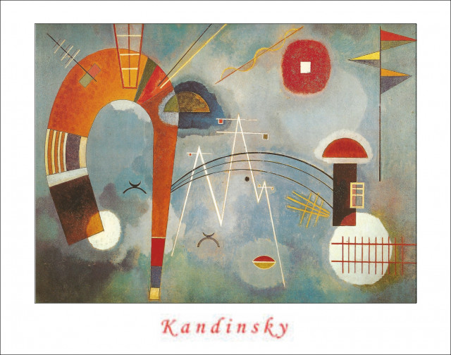 W. Kandinsky, Rond et Pointu, uramljena slika 40x50cm i 56x71cm
