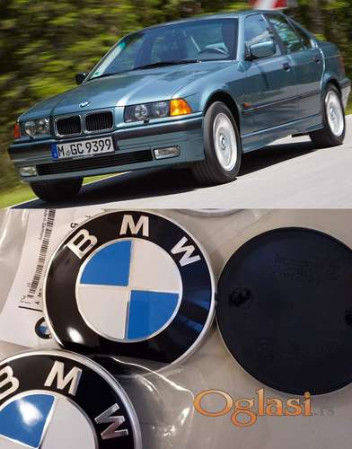 BMW ALU znak E36 hauba/gepek originalni reljefni 82 mm