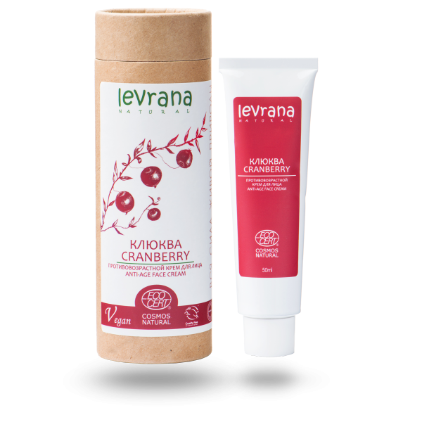 LEVRANA organic BRUSNICA anti age MLE krema za lice 50 ml