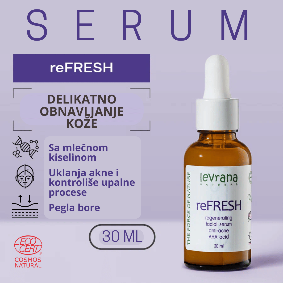 LEVRANA regenerišući serum za lice reFRESH 50 ml