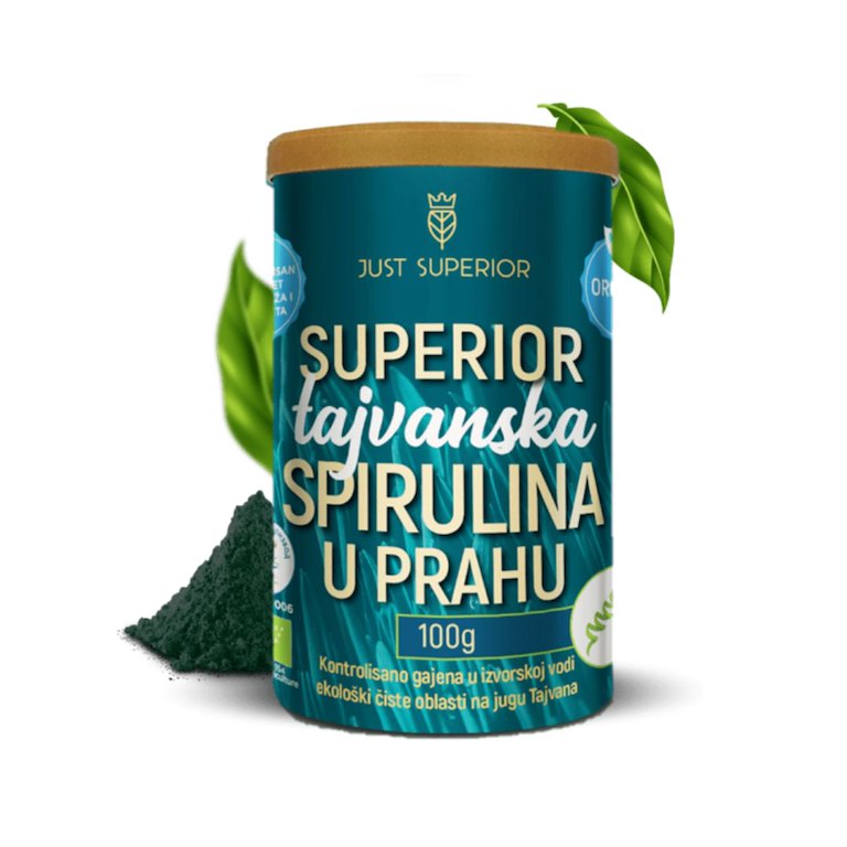 JUST SUPERIOR Spirulina u prahu organic 100 g