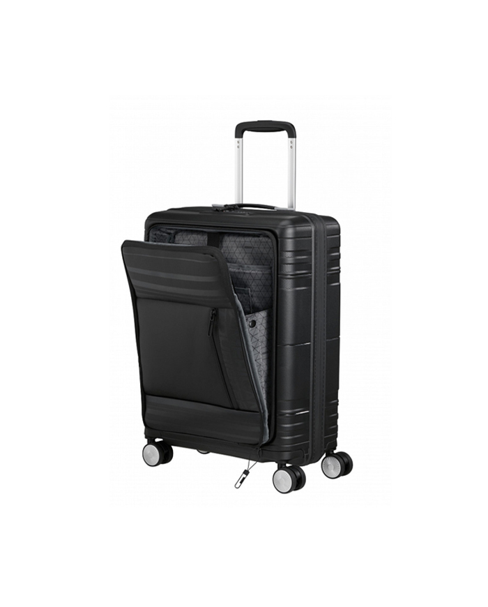 KOFER HELLO CABIN-SPINNER 55/20 TSA COATED ONYX BLACK TROLLEY American Tourister