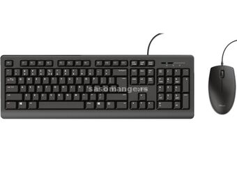 TRUST Žična tastatura + miš Primo/ SRB/ crna