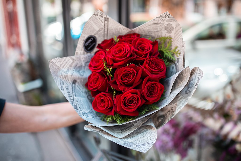 Buket sa EKV crvenim ružama