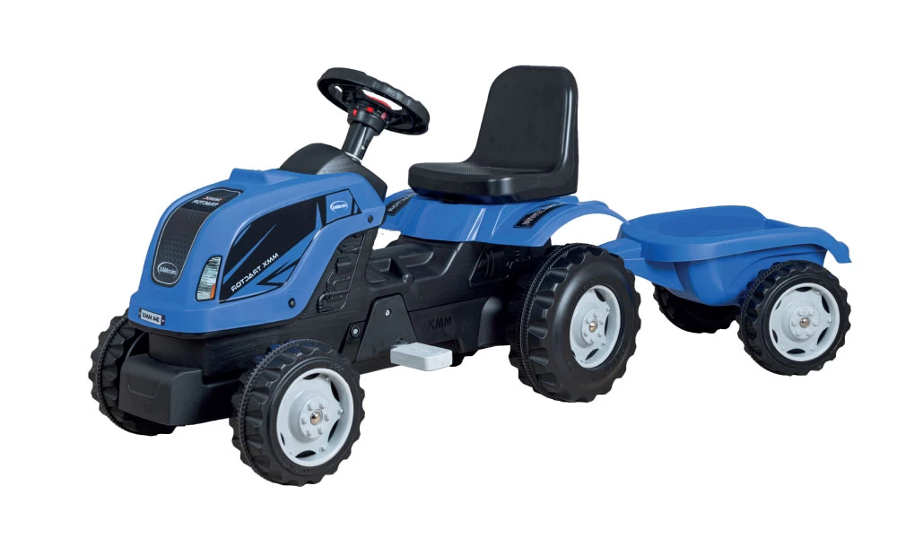 Micromax Globo traktor na pedale sa prikolicom plavi (010121)